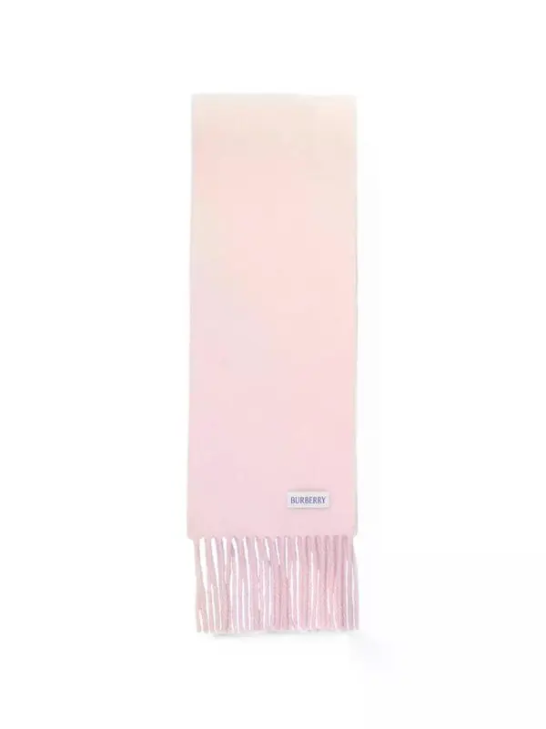 Burberry Narrow Check Label Cashmere Scarf - Pink