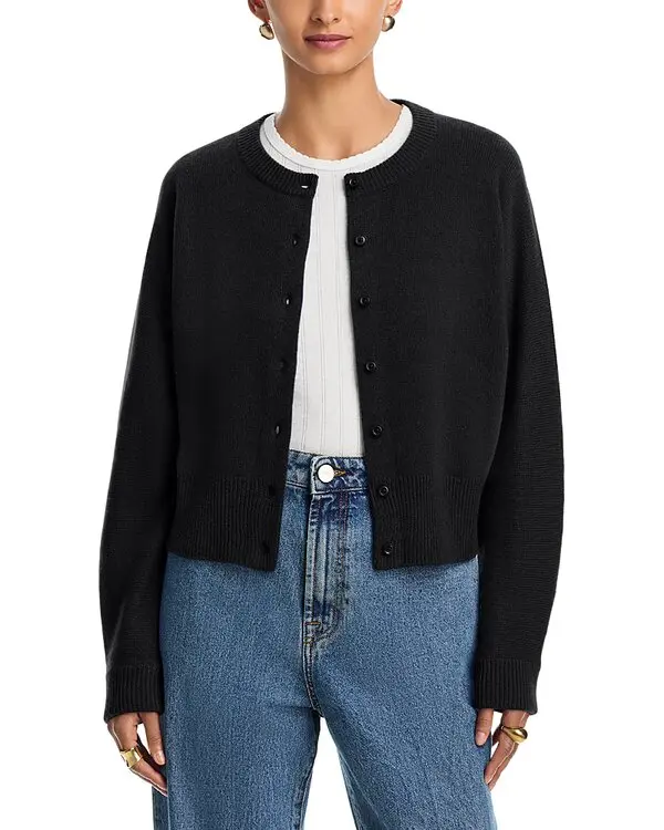Aqua Cashmere Dolman Sleeve Cardigan Exclusive - Black