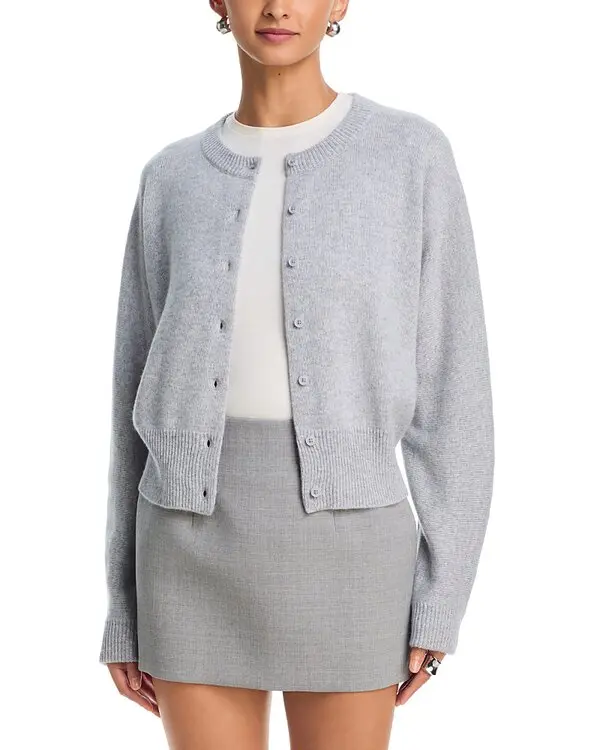 Aqua Cashmere Dolman Sleeve Cardigan Exclusive - Light Grey