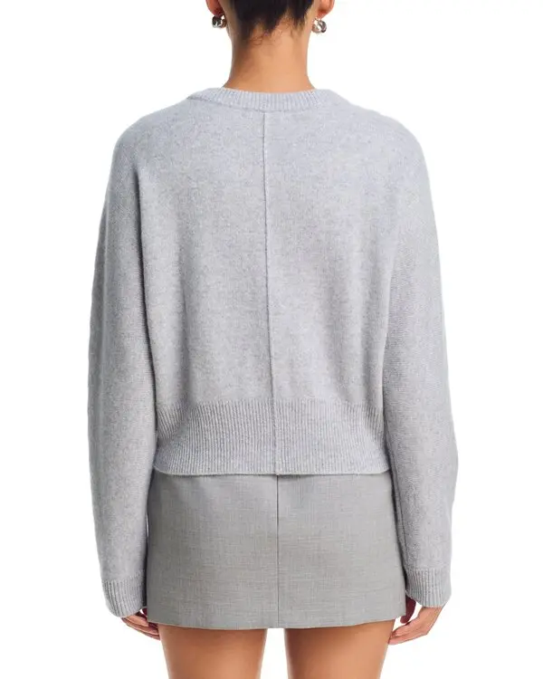 Aqua Cashmere Dolman Sleeve Cardigan Exclusive - Light Grey