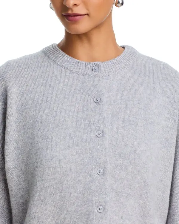 Aqua Cashmere Dolman Sleeve Cardigan Exclusive - Light Grey
