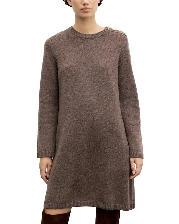 Gerard Darel Wool Shift Sweater Dress