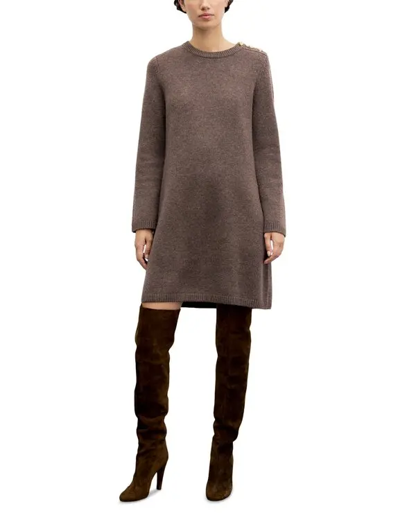 Gerard Darel Wool Shift Sweater Dress