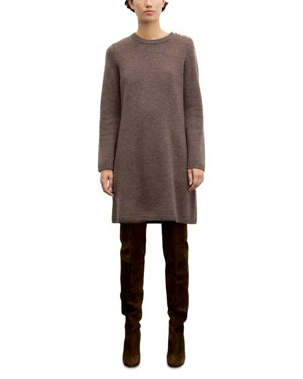 Gerard Darel Wool Shift Sweater Dress
