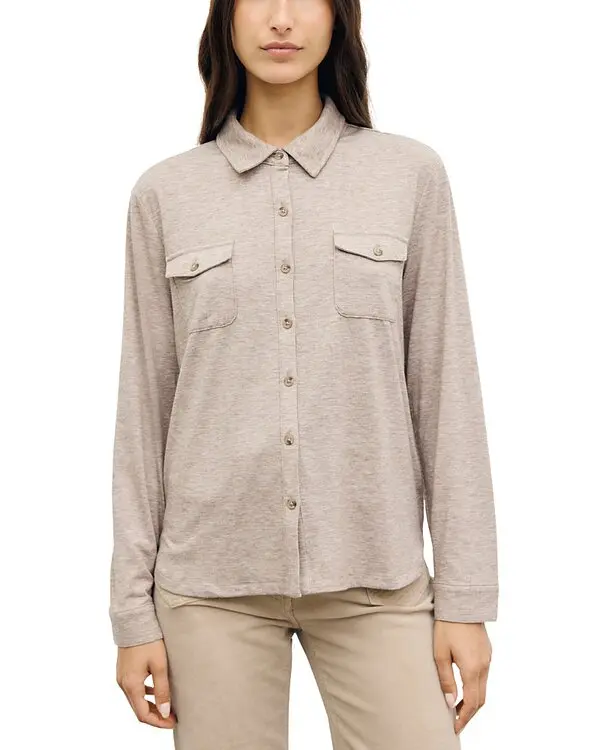 Gerard Darel Barba Straight Shirt - Beige