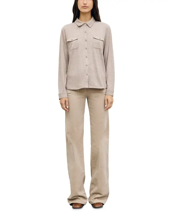 Gerard Darel Barba Straight Shirt - Beige