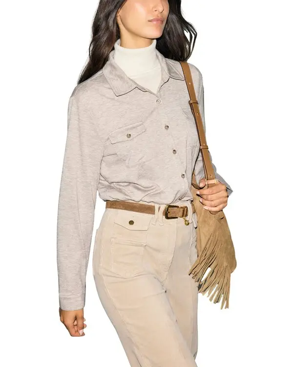 Gerard Darel Barba Straight Shirt - Beige