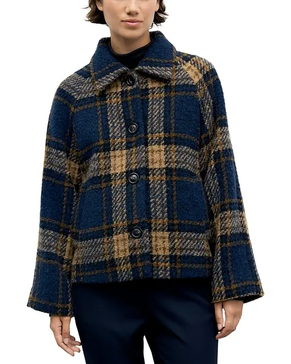 Gerard Darel Almy Plaid Coat