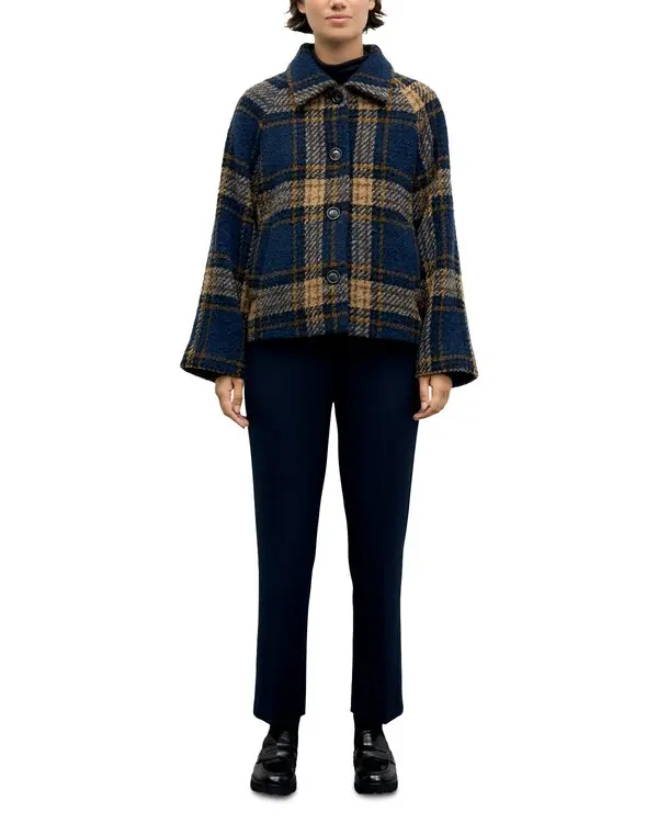 Gerard Darel Almy Plaid Coat