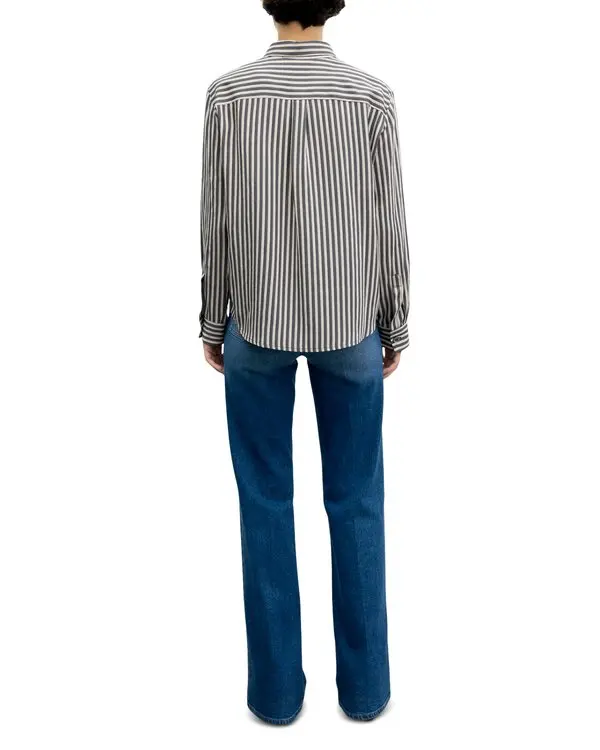 Gerard Darel Loris Printed Button Front Blouse