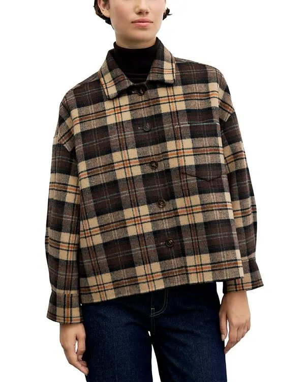 Gerard Darel Josia Printed Button Front Shacket