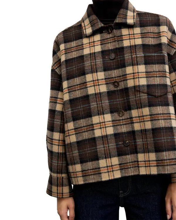 Gerard Darel Josia Printed Button Front Shacket