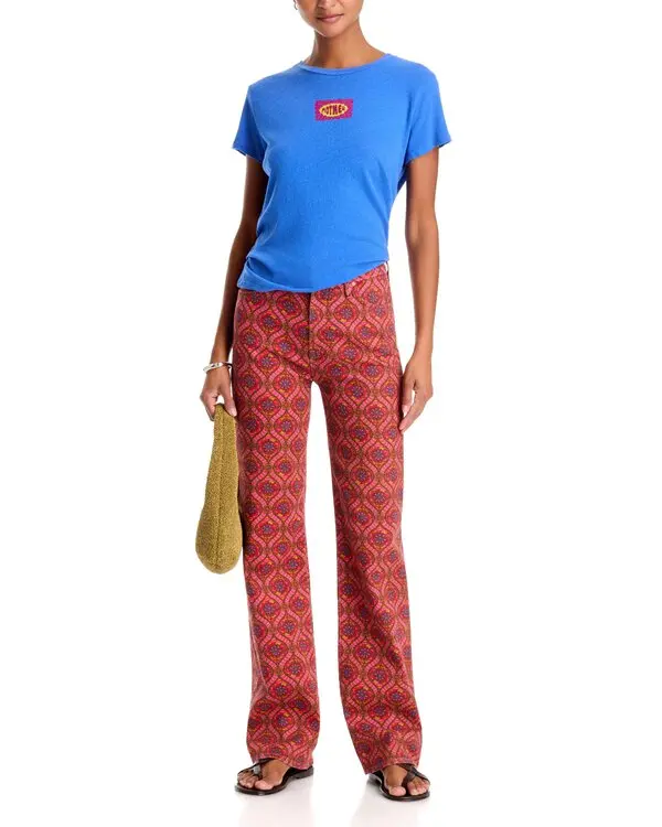 MOTHER The Kick It Printed Jeans