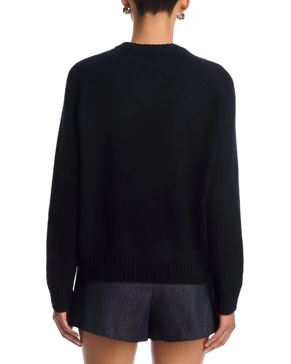 Aqua Cashmere Argyle Crewneck Sweater Exclusive