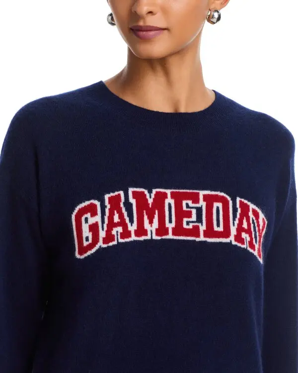 Aqua Cashmere Gameday Varsity Stripe Sweater Exclusive