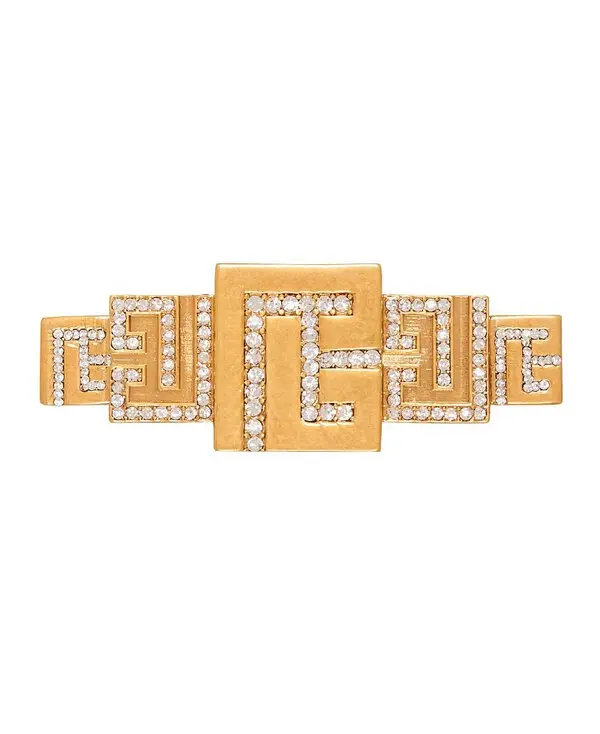 Balmain 3d Pb Brooch With Crystals - Gold