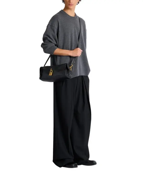 Balmain Pulse Shoulder Bag In Calfskin Leather