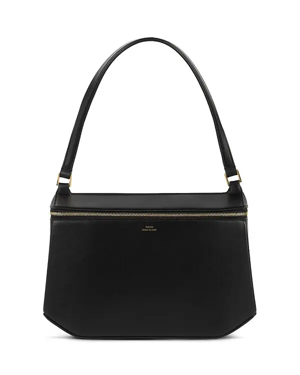 TOTEME Patent Leather Box Shoulder Bag - Black