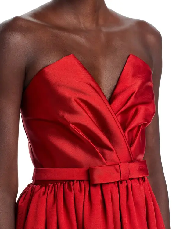 Theia Lena Embroidered Mikado Gown