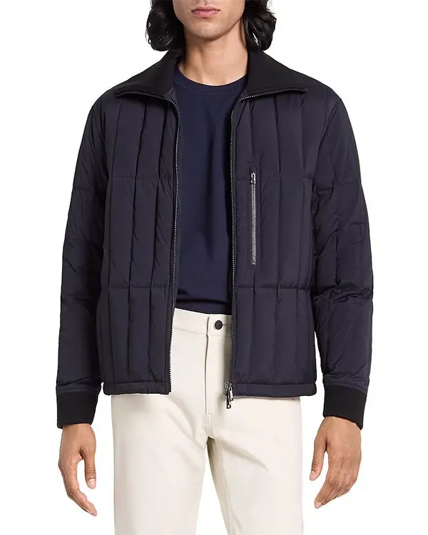Theory Varet Quilted Bomber In Motion Nylon - Eclipse