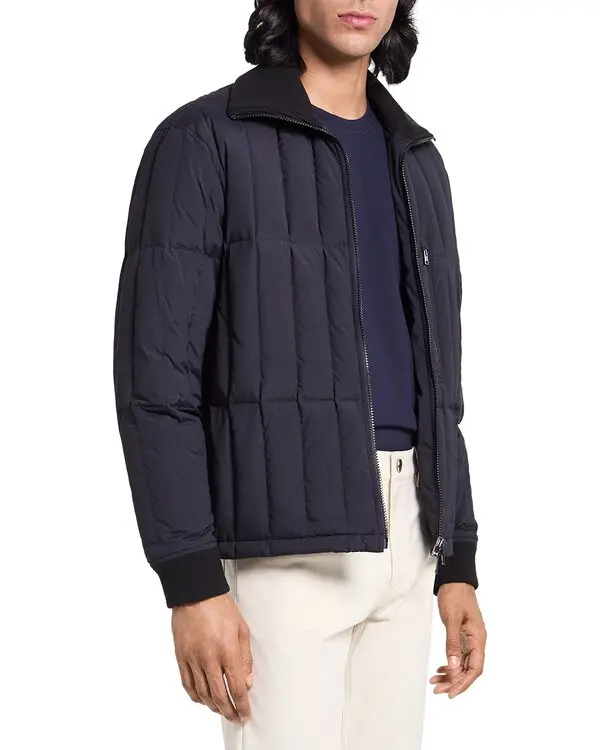 Theory Varet Quilted Bomber In Motion Nylon - Eclipse