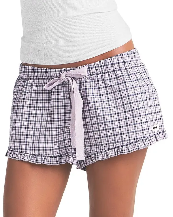 SKIMS Cotton Poplin Sleep Shorts - Iris Mica