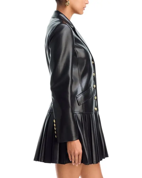 Cinq À Sept Saule Faux Leather Blazer Dress