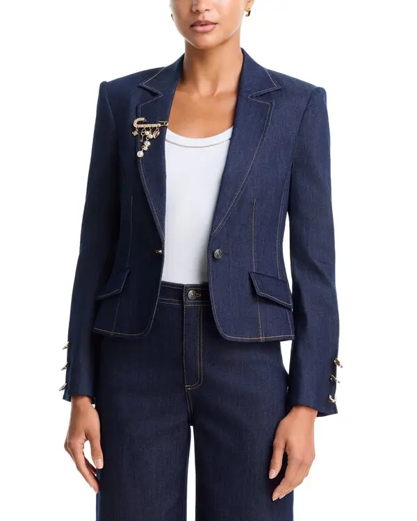 Cinq À Sept Khloe Rhinestone Pin Blazer
