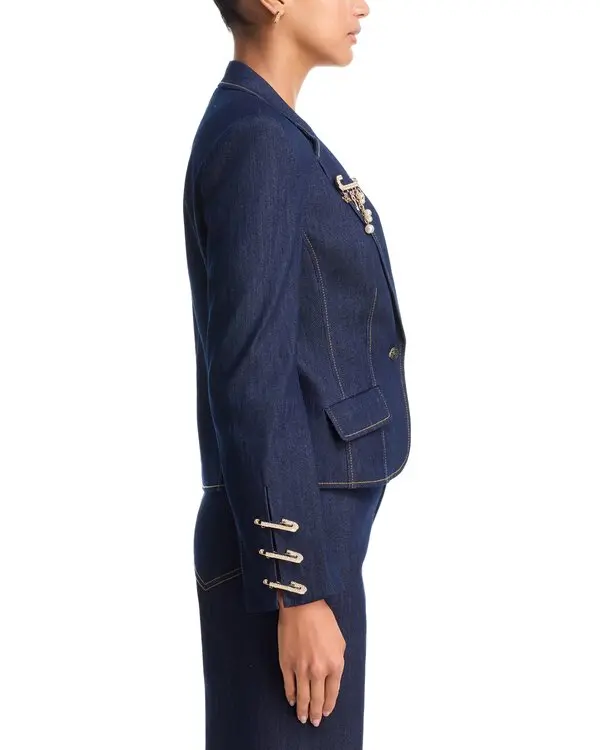 Cinq À Sept Khloe Rhinestone Pin Blazer