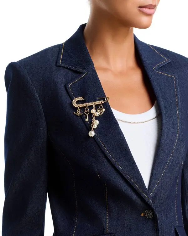 Cinq À Sept Khloe Rhinestone Pin Blazer