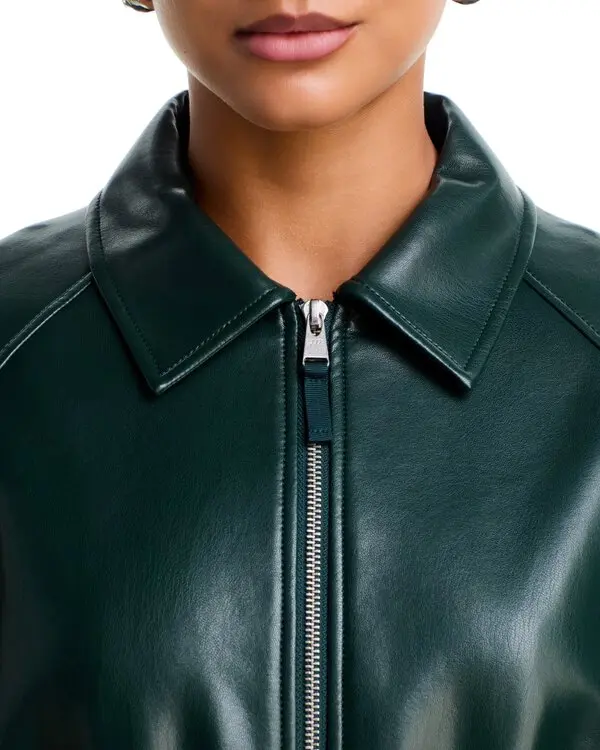 Cinq À Sept Briar Faux Leather Belted Jacket