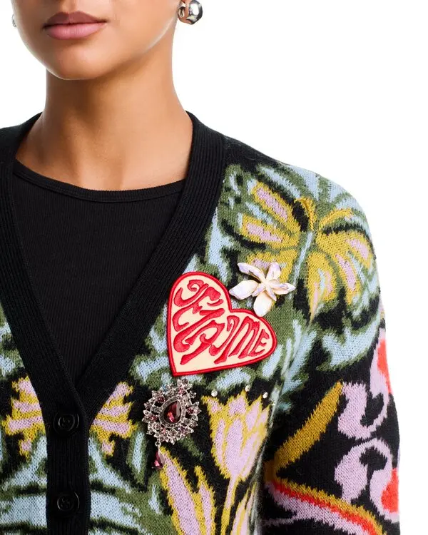 Cinq À Sept Psychedellic Amour Embellished Cardigan