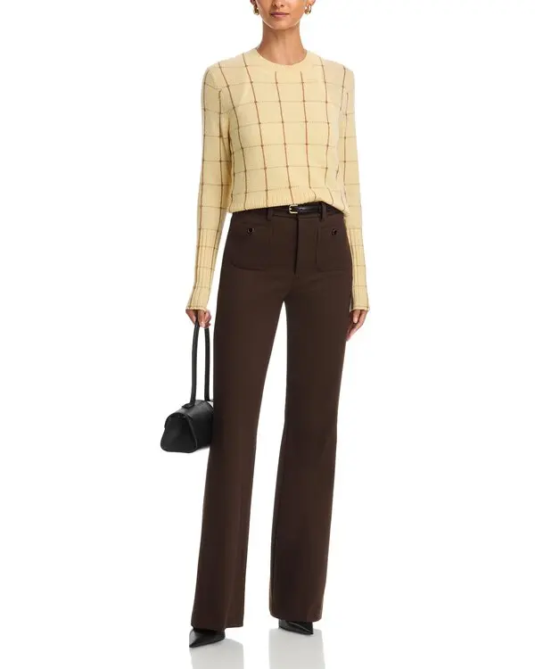 FRAME Shrunken Pocket Flared Pants - Americano