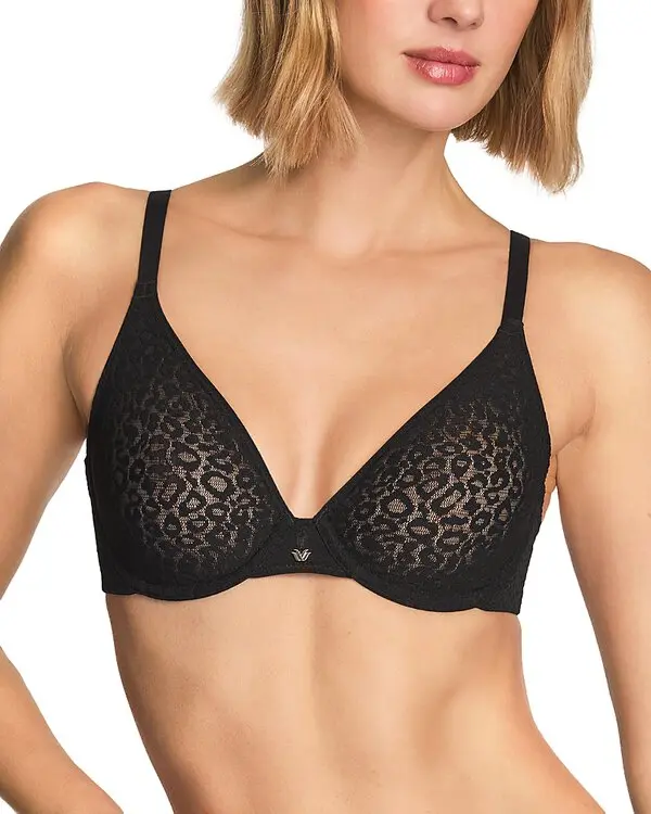 Wacoal High Bar Plunge Underwire Bra - Black