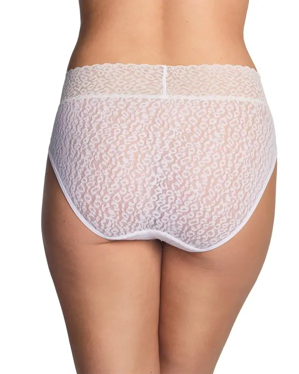 Wacoal High Bar High Cut Lace Panties - White