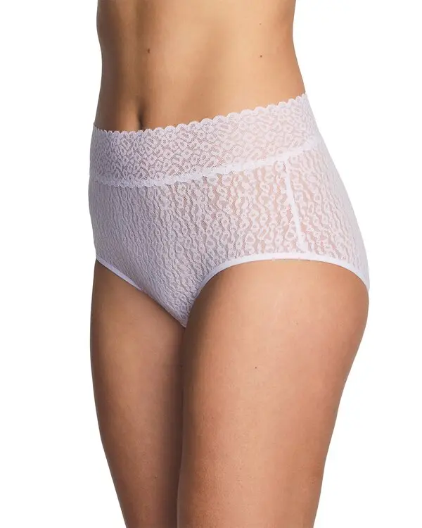 Wacoal High Bar Lace Briefs - White