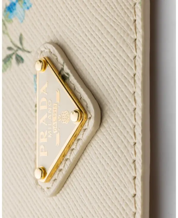 Prada Printed Saffiano Leather Card Holder
