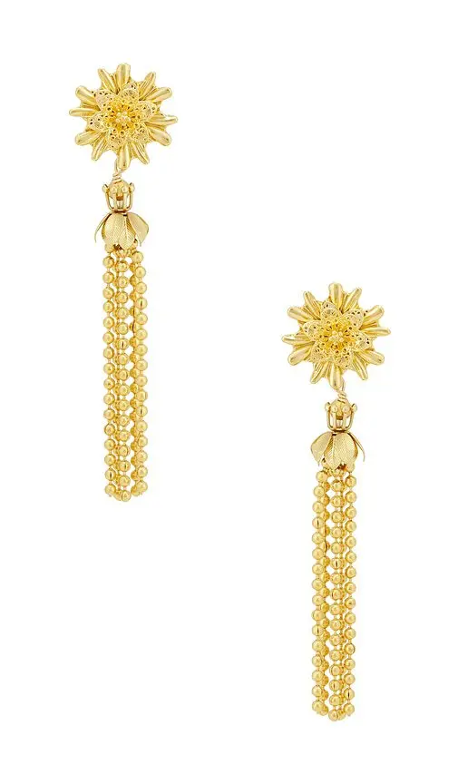 Brinker & Eliza Shimmy Earrings In Metallic - Gold