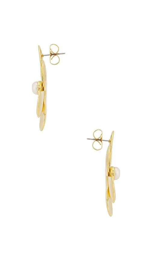 Brinker & Eliza Flora Earrings In Metallic