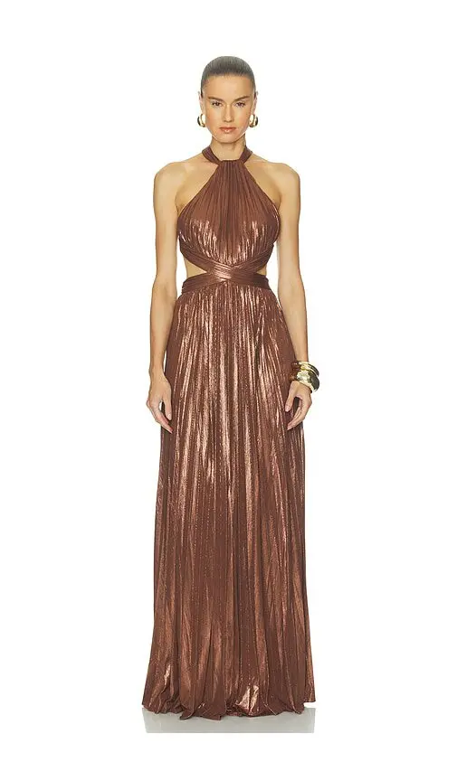 Retrofete Metallic Shell Gown
