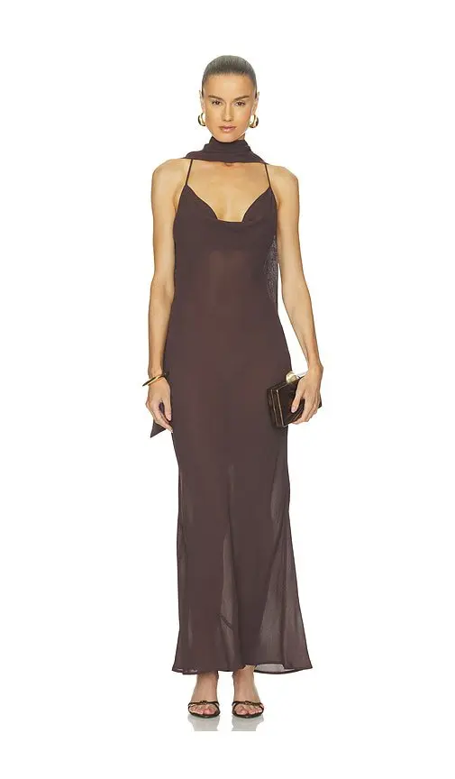 AFRM Cheryl Dress In Chocolate