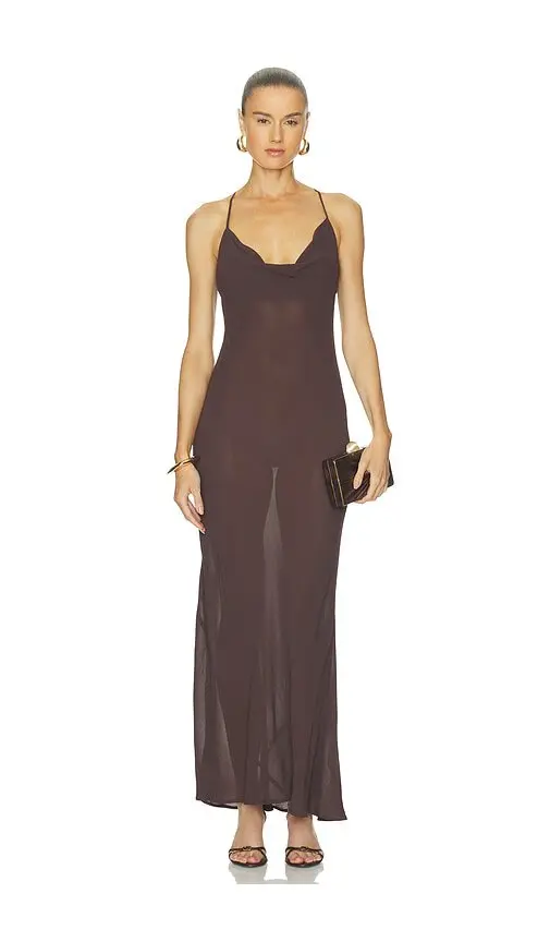 AFRM Cheryl Dress In Chocolate