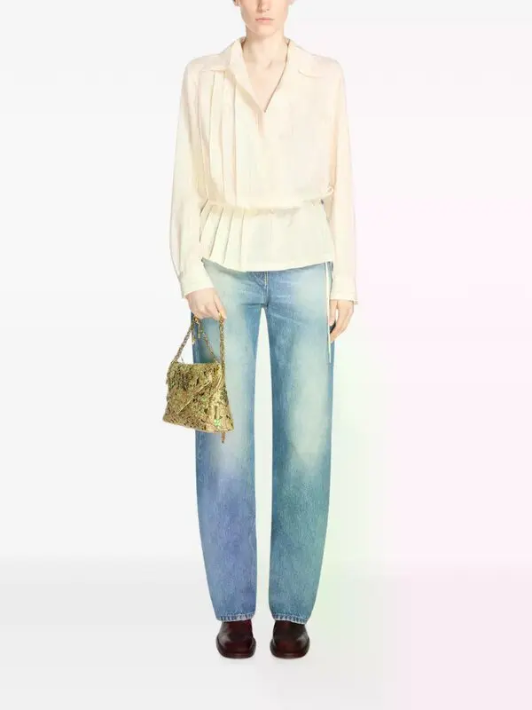 Dries Van Noten Jacquard Envelope Bag - Gold