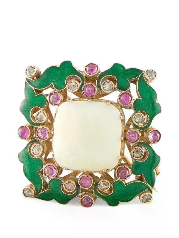 LB EXCLUSIVE Opal And Ruby Brooch - Gold