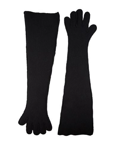 Marni Dark Virgin Wool Gloves - Black