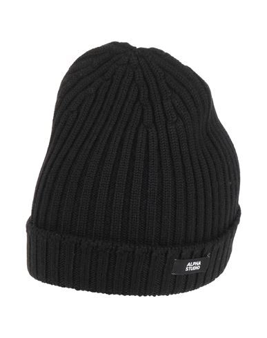 Alpha Studio Merino Wool Beanie - Black