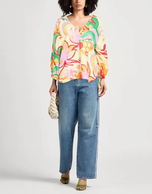 Marni Linen And Viscose Printed Top