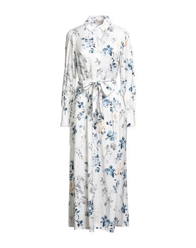 PUROTATTO Floral-print Jacquard Maxi Shirt Dress