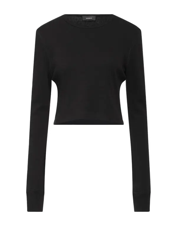 Wardrobe.NYC Cotton-blend Long Sleeve Crop Tee
