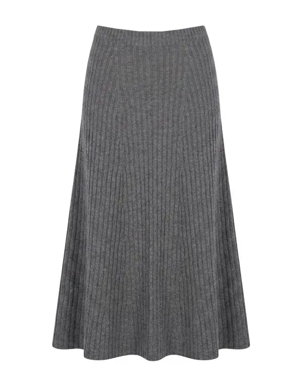 TWINSET Midi Skirt Size Wool, Cashmere